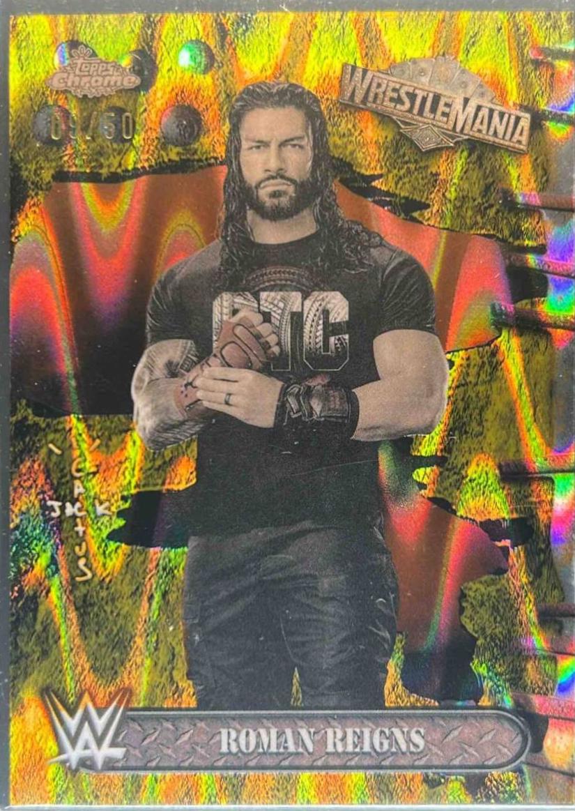 Roman Reigns [Gold] #25 Prices | 2025 Topps Chrome WWE Cactus Jack ...