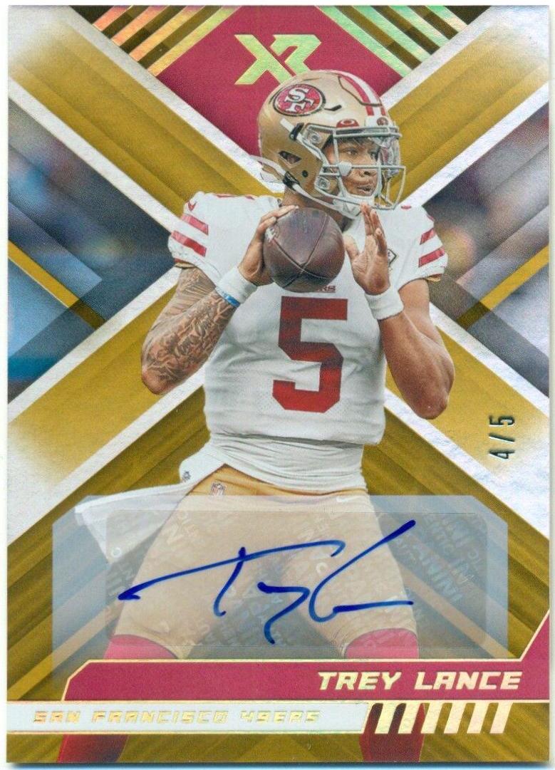 Trey Lance [Autograph Gold] #56 Prices | 2022 Panini XR | Football Cards