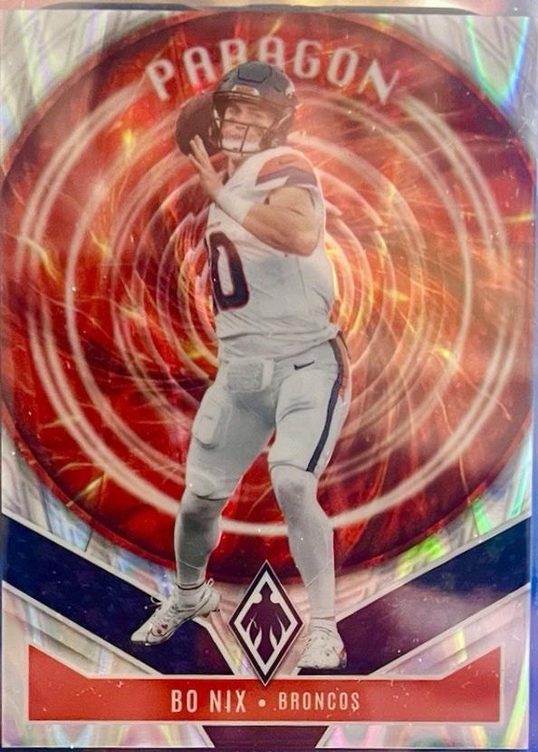 Bo Nix [Silver Seismic] #14 Prices | 2025 Panini Phoenix Paragon ...
