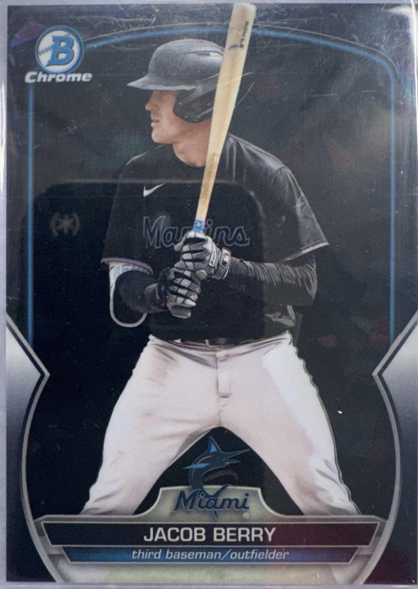 Jacob Berry [Black] #BDC-19 Prices | 2023 Bowman Draft Chrome Sapphire ...