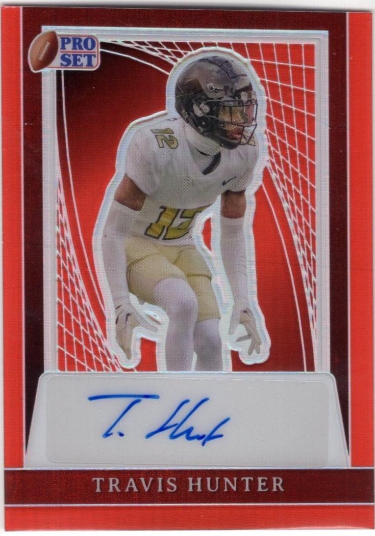 Travis Hunter [Red Prismatic] #PA-TH3 Prices | 2024 Pro Set Metal ...