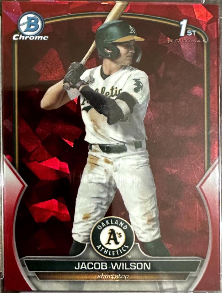 Jacob Wilson [Red] #BDC-121 Prices | 2023 Bowman Draft Chrome Sapphire ...