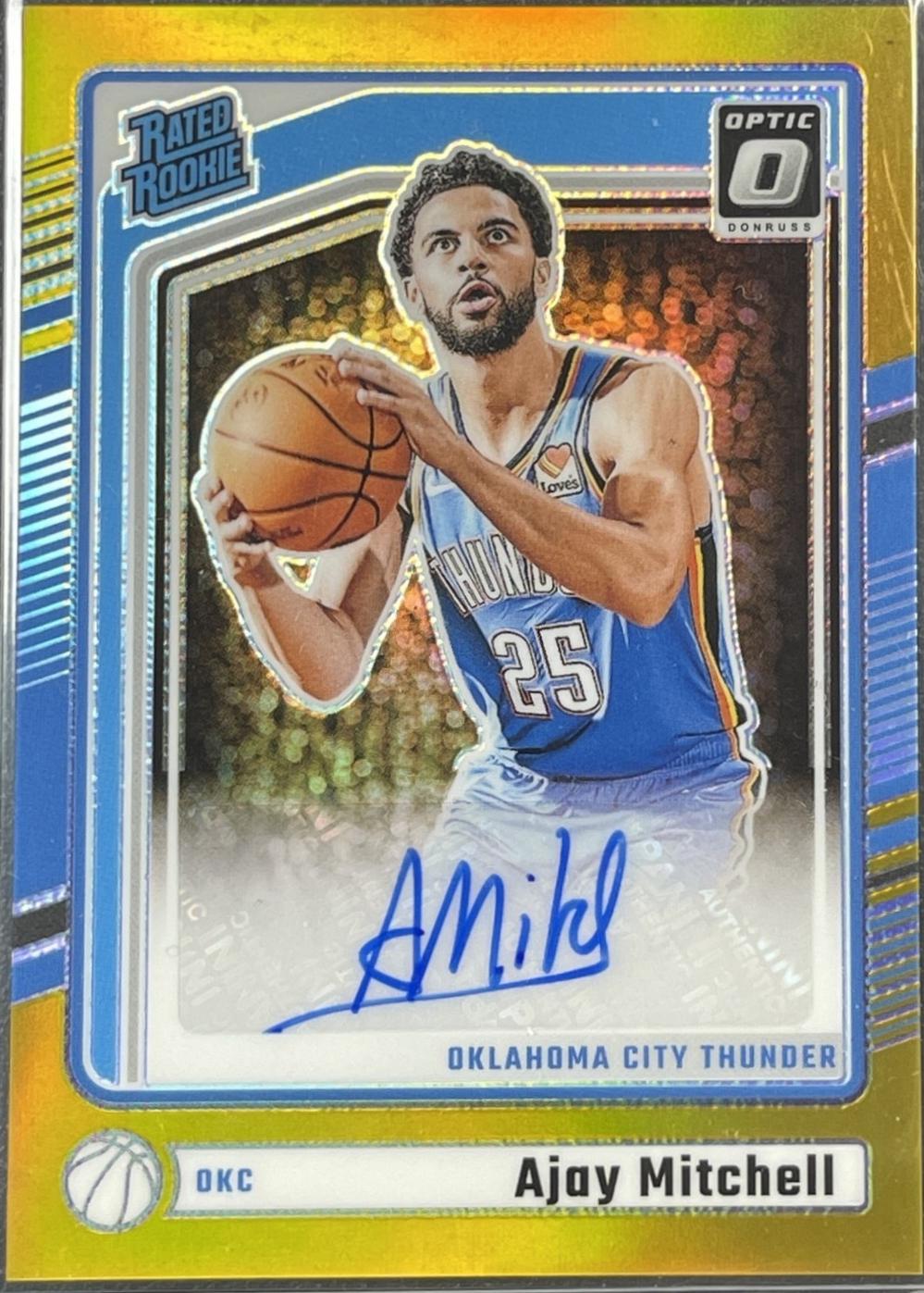 Ajay Mitchell [Gold Signature] #322 Prices | 2024 Panini Donruss Optic ...