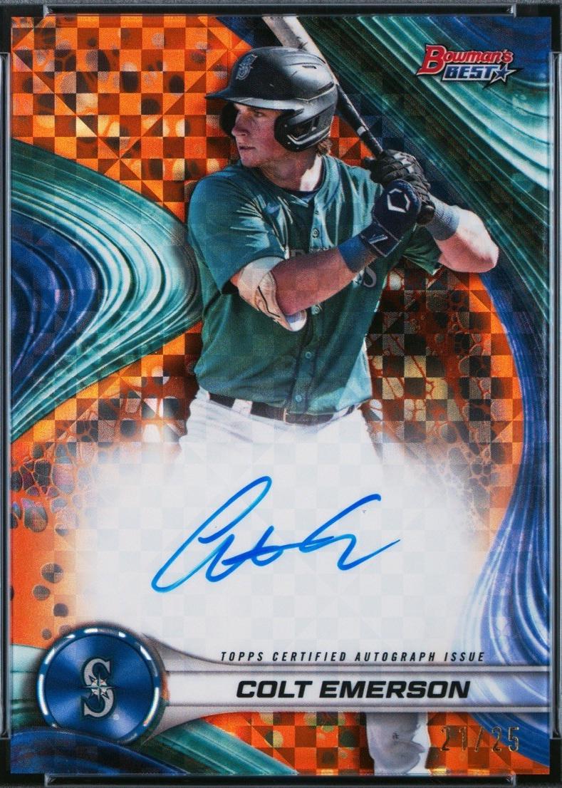 Colt Emerson [Orange X-Fractor] #B24-CE Prices | 2024 Bowman’s Best ...