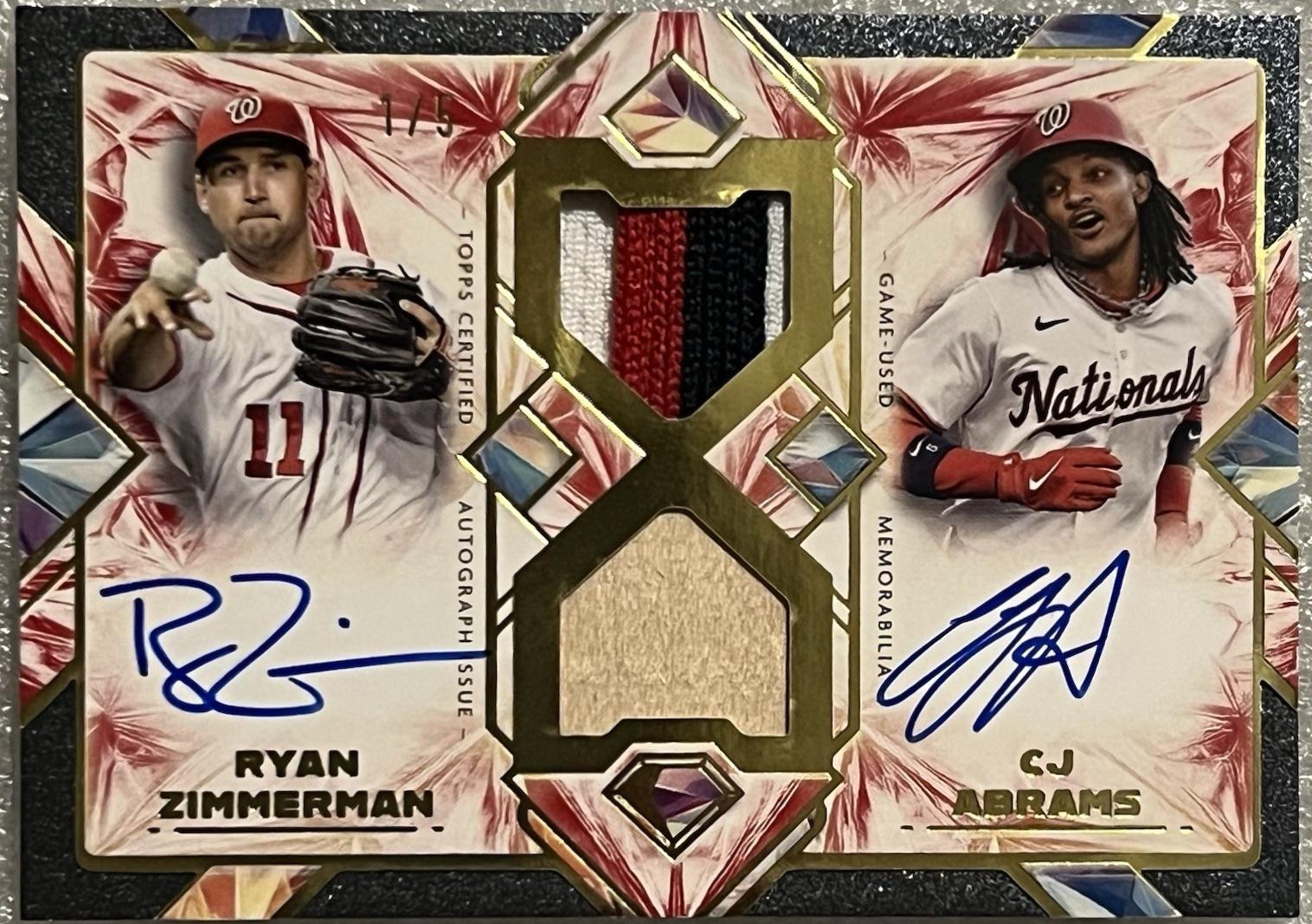 CJ Abrams / Ryan Zimmerman [Red] #DPAR-ZA Prices | 2025 Topps Diamond ...