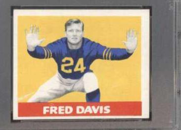 Fred Davis [Yellow Background] #27 Prices | 1948 Leaf | Football Cards