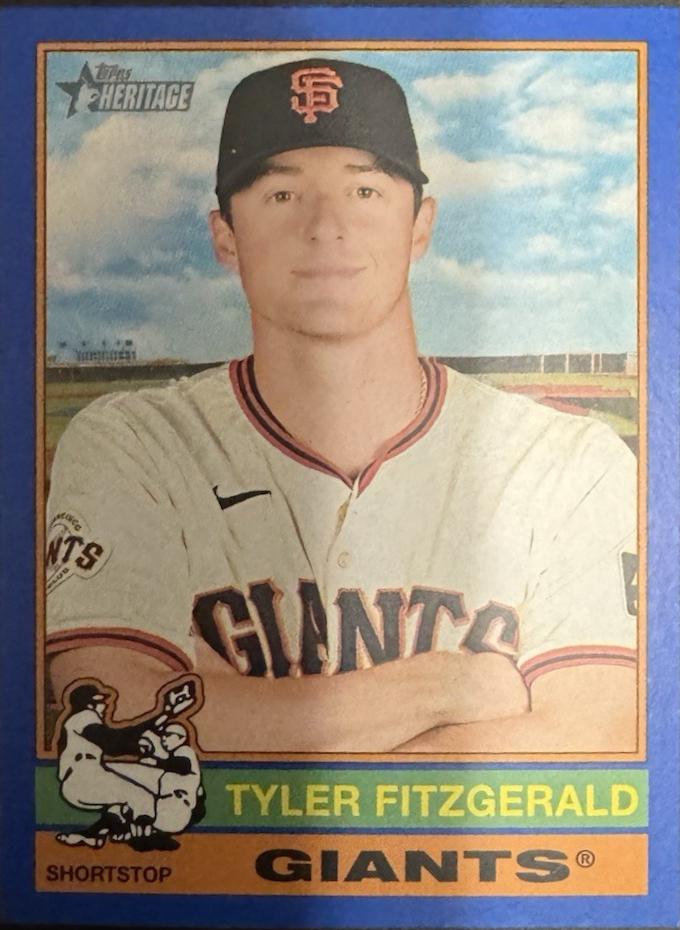 Tyler Fitzgerald [Dark Blue Border] #238 Prices | 2025 Topps Heritage ...