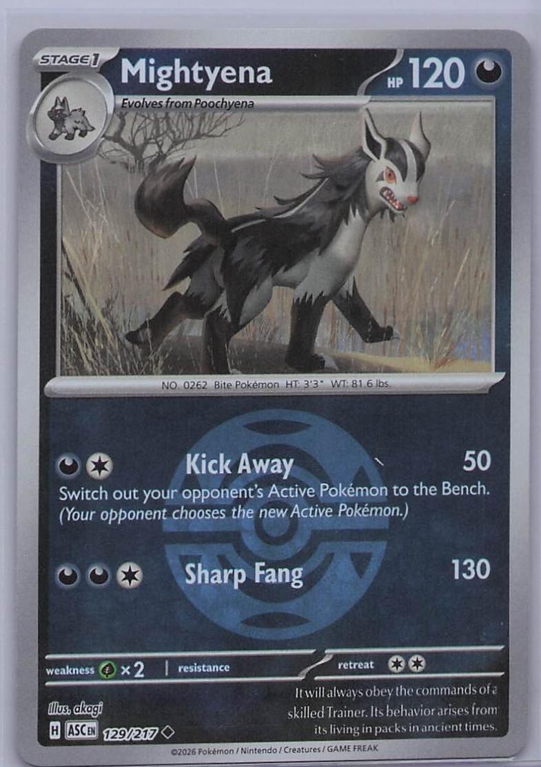 Mightyena [Ball] #129 Prices | Pokemon Ascended Heroes | Pokemon Cards