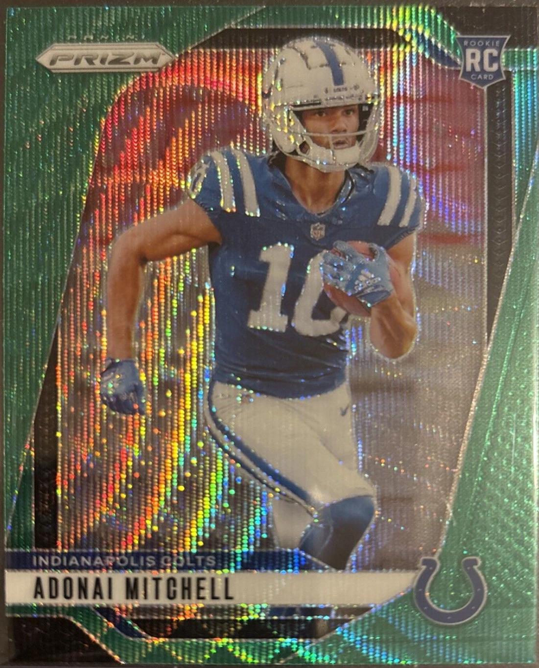 Adonai Mitchell [Green] #303 Prices | 2024 Panini Prizm | Football Cards