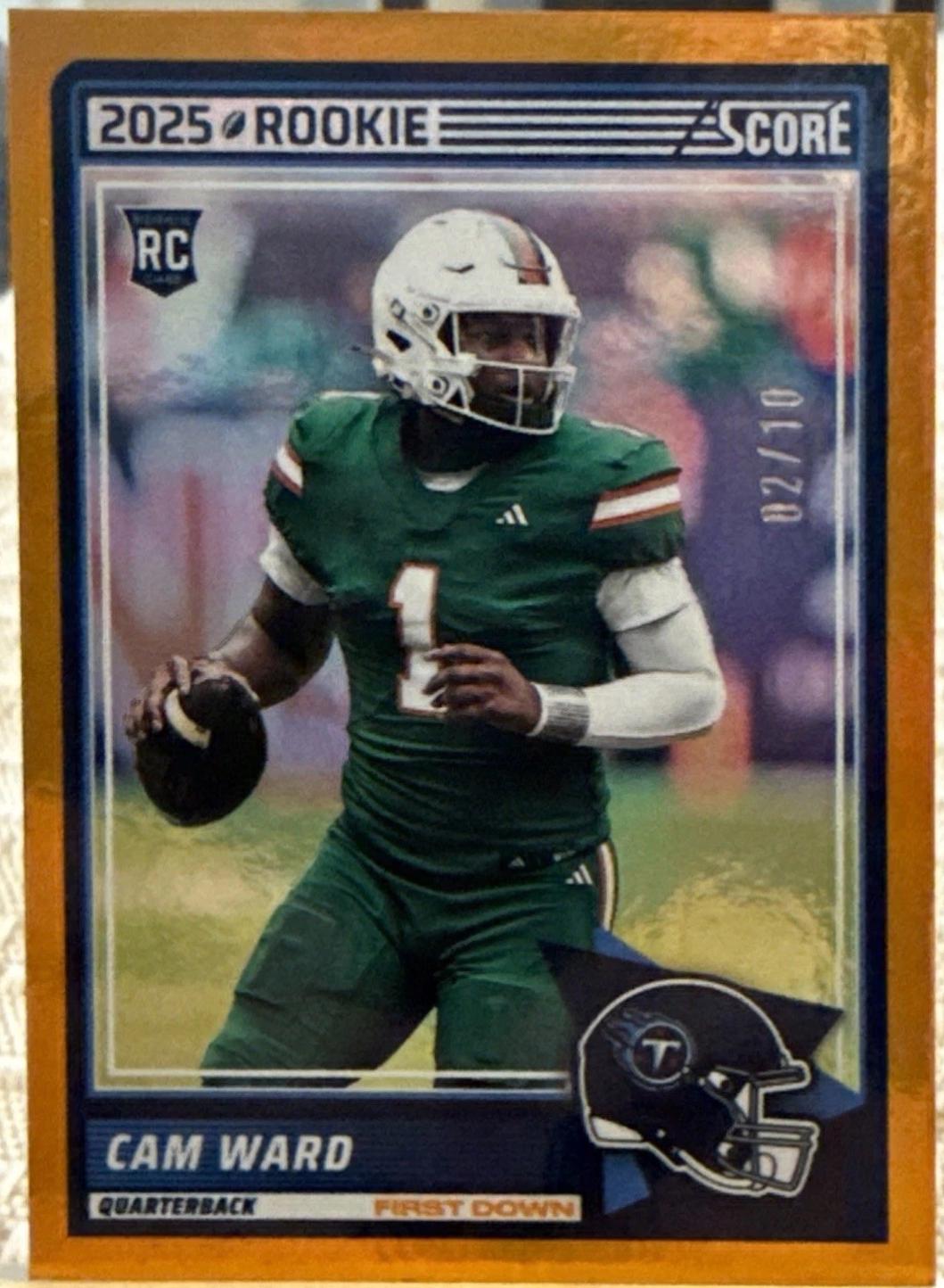 Cam Ward [First Down] #13 Prices | 2025 Panini Score Rookie | Football ...