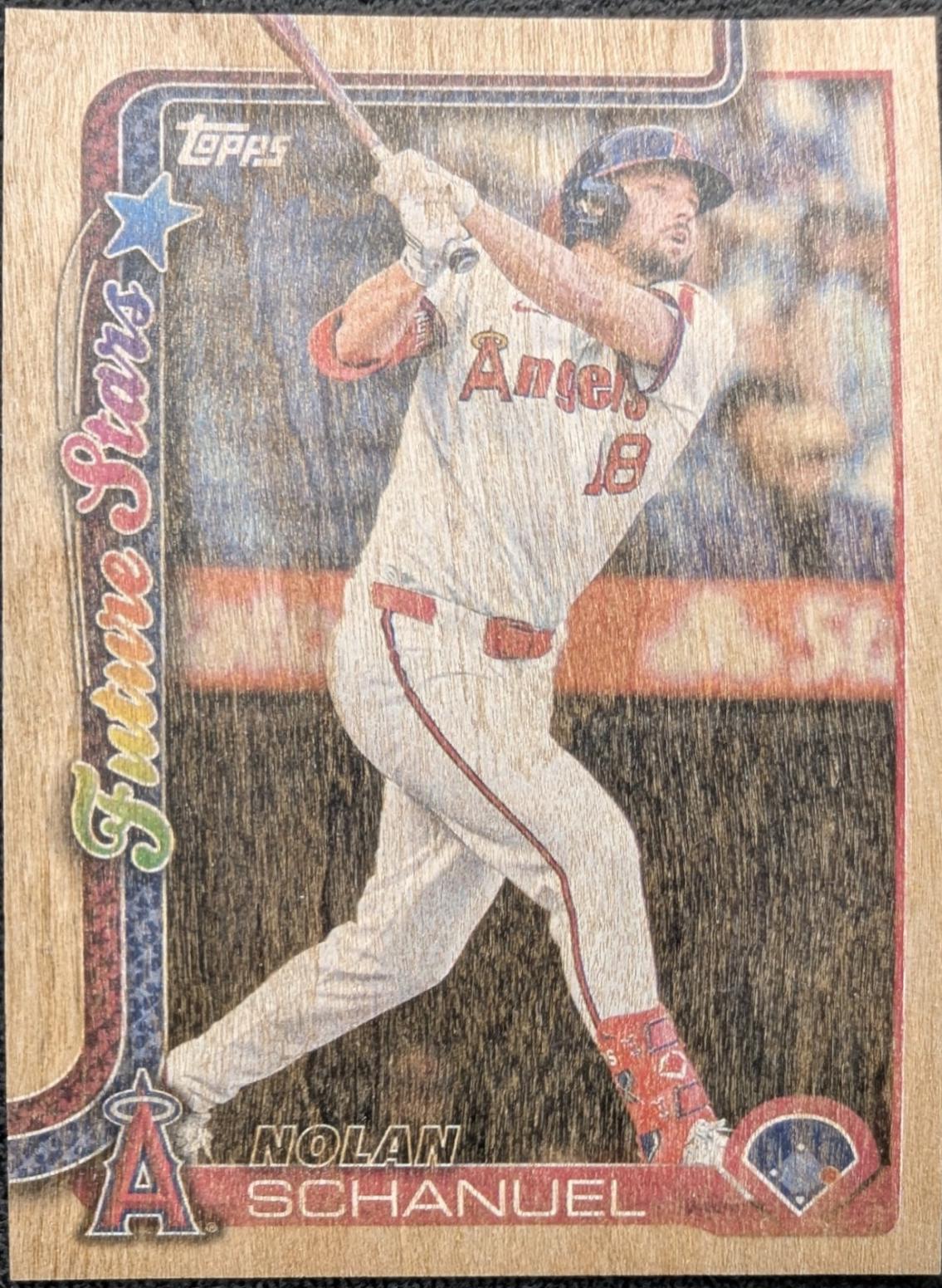 Nolan Schanuel [Wood] #210 Prices | 2025 Topps | Baseball Cards