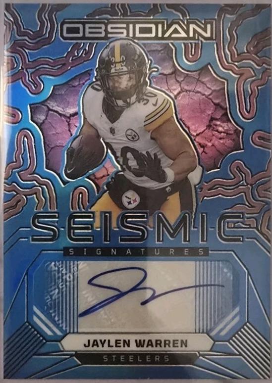 Jaylen Warren [Blue] #SS-JYN Prices | 2024 Panini Obsidian Seismic ...