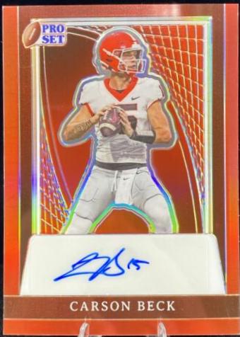 Carson Beck [Red Prismatic] #PA-CB1 Prices | 2024 Pro Set Metal ...