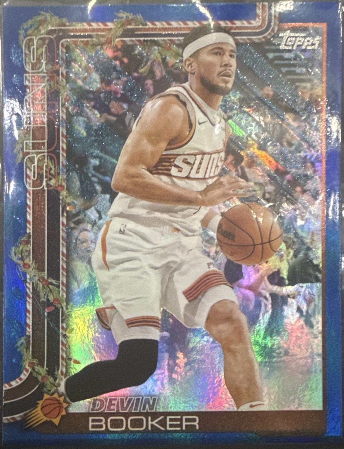 Devin Booker [Blue Metallic Glitter] #H124 Prices | 2025 Topps Holiday ...