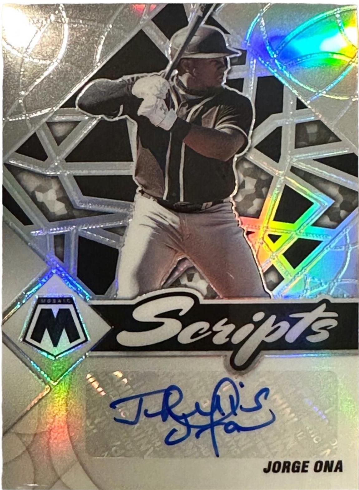 Jorge Ona [Holo] #SC-JO Prices | 2022 Panini Mosaic Scripts Autographs ...