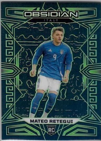 Mateo Retegui [Green Electric Etch] #174 Prices | 2023 Panini Obsidian ...