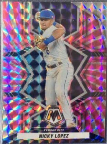 Nicky Lopez [Pink Swirl] #135 Prices | 2022 Panini Mosaic | Baseball Cards