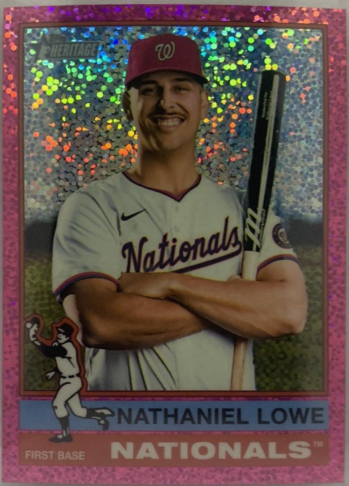 Nathaniel Lowe [Pink Sparkle] #485 Prices | 2025 Topps Heritage ...