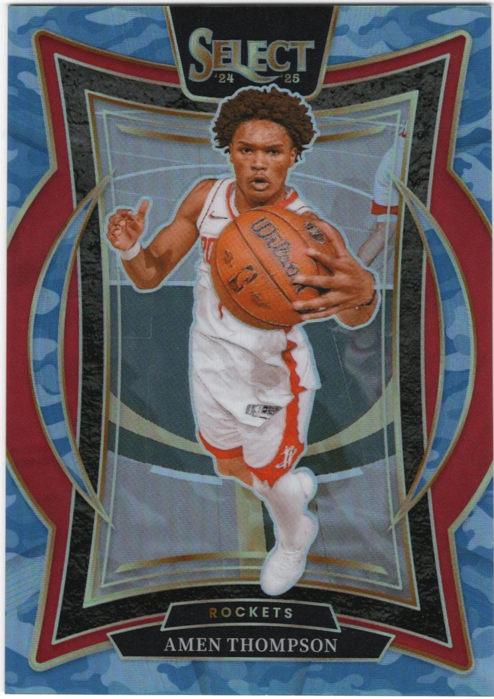 Amen Thompson [Blue Camo Prizm] #59 Prices | 2024 Panini Select ...