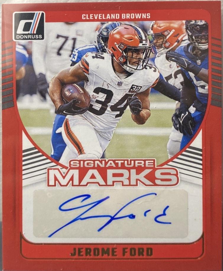 Jerome Ford [Red] #SMA-JFO Prices | 2024 Panini Donruss Signature Marks ...