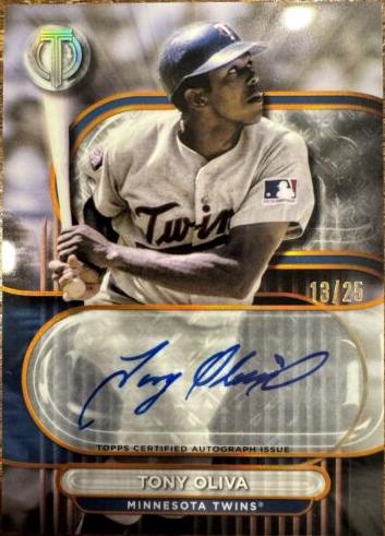 Tony Oliva [Orange] #TA-TO Prices | 2024 Topps Tribute Autograph ...