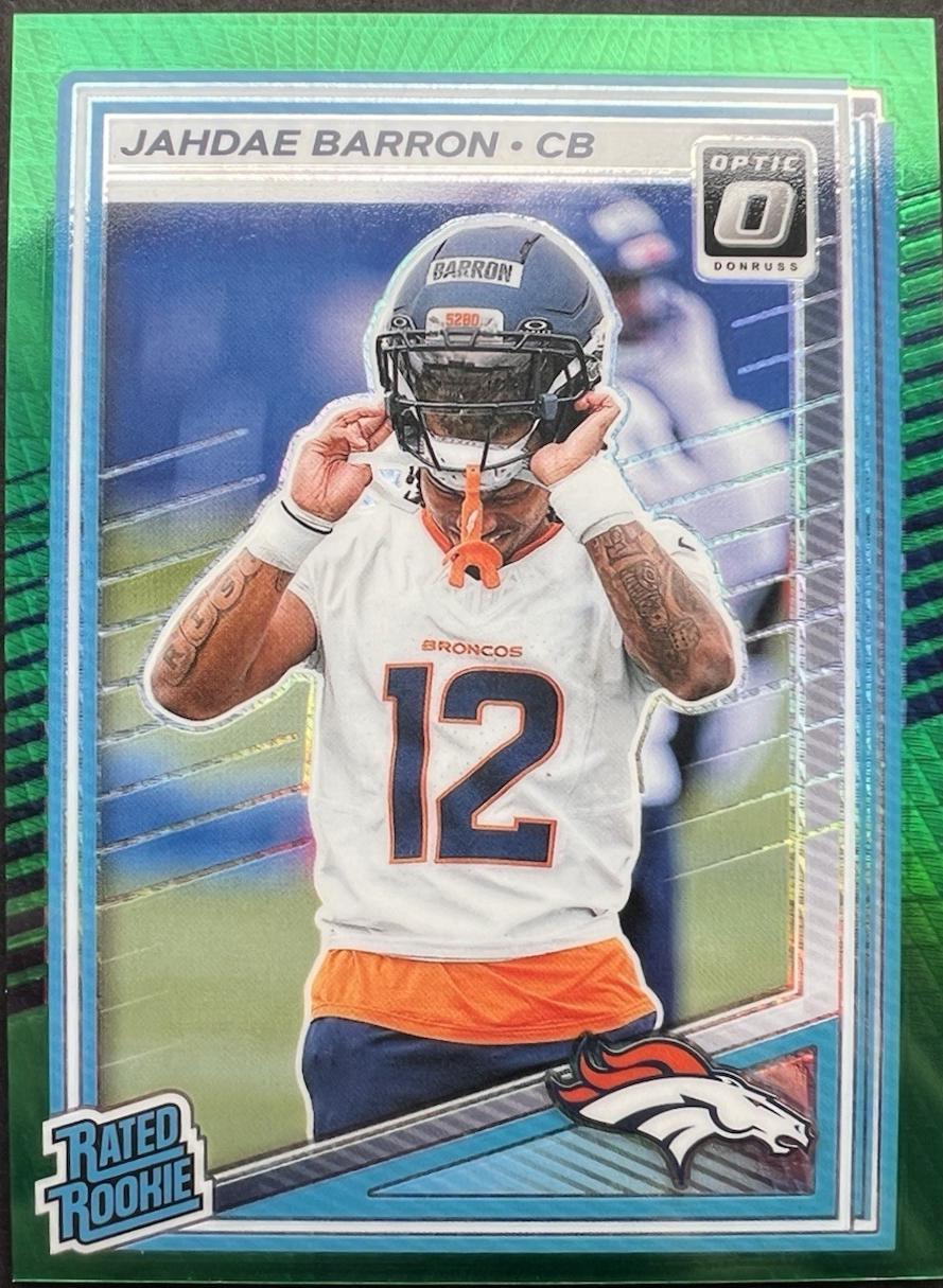 Jahdae Barron [Green] #207 Prices | 2025 Panini Donruss Optic ...