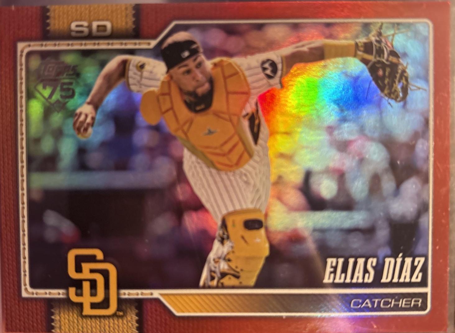 Elias Diaz [Red Sandglitter] #28 Prices | 2026 Topps | Baseball Cards