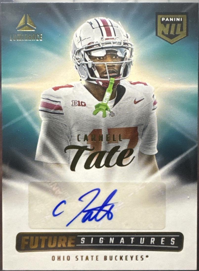 Carnell Tate #20 Prices | 2025 Panini Luminance Future Signatures NIL ...