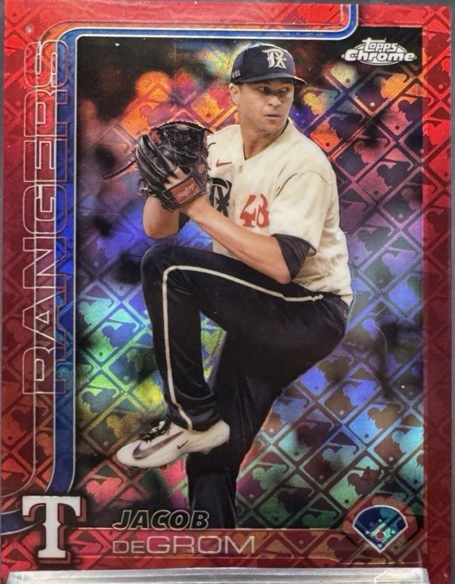 Jacob deGrom [Red Refractor] #214 Prices | 2025 Topps Chrome ...