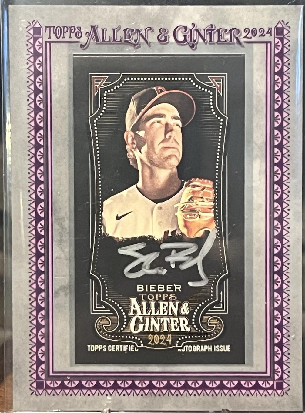 Shane Bieber #MA-SB Prices | 2024 Topps Allen & Ginter X Framed Mini ...