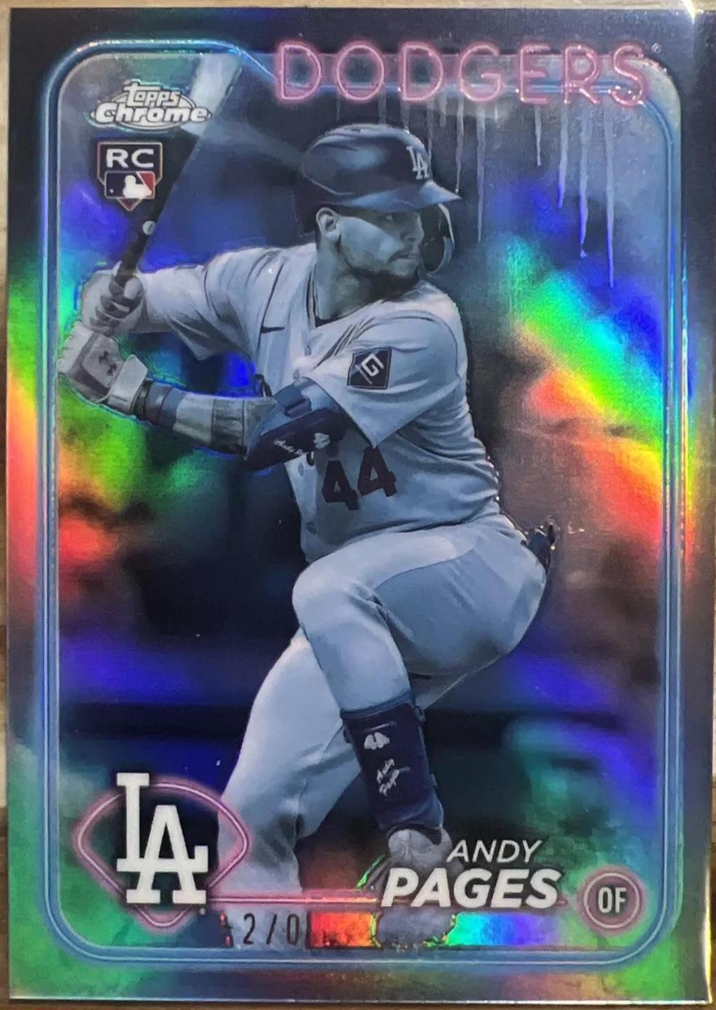 Andy Pages [Frozen] #USC148 Prices [Rookie] | 2024 Topps Chrome Update ...