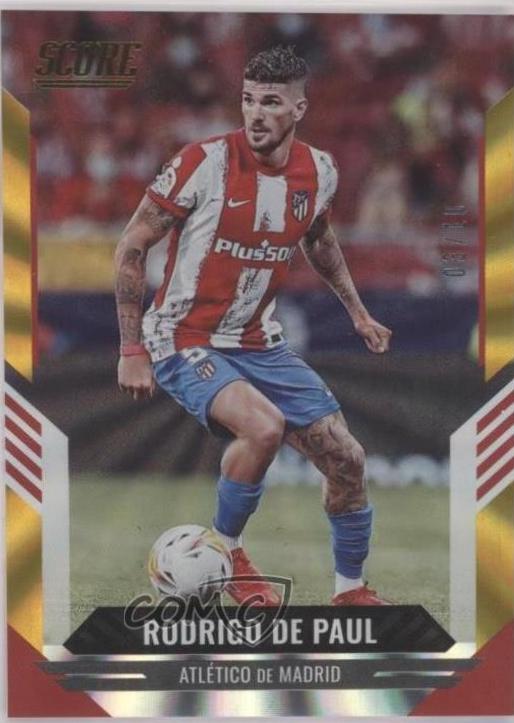 Rodrigo de Paul [Gold Laser] #169 Prices | 2021 Panini Score FIFA ...