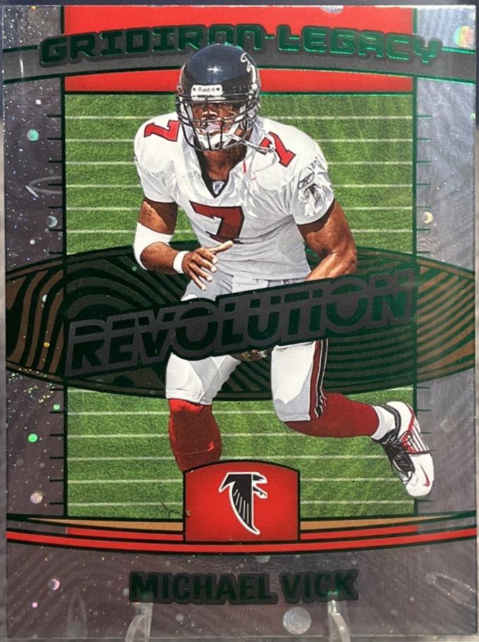 Michael Vick [Green Swirl] #24 Prices | 2025 Panini Revolution Gridiron ...