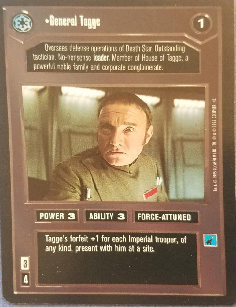 General Tagge [Limited] Prices | Star Wars CCG Premiere | Star Wars Cards