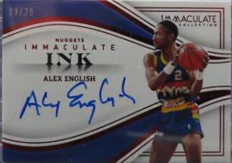 Alex English [Red] #20 Prices | 2022 Panini Immaculate Collection Ink ...