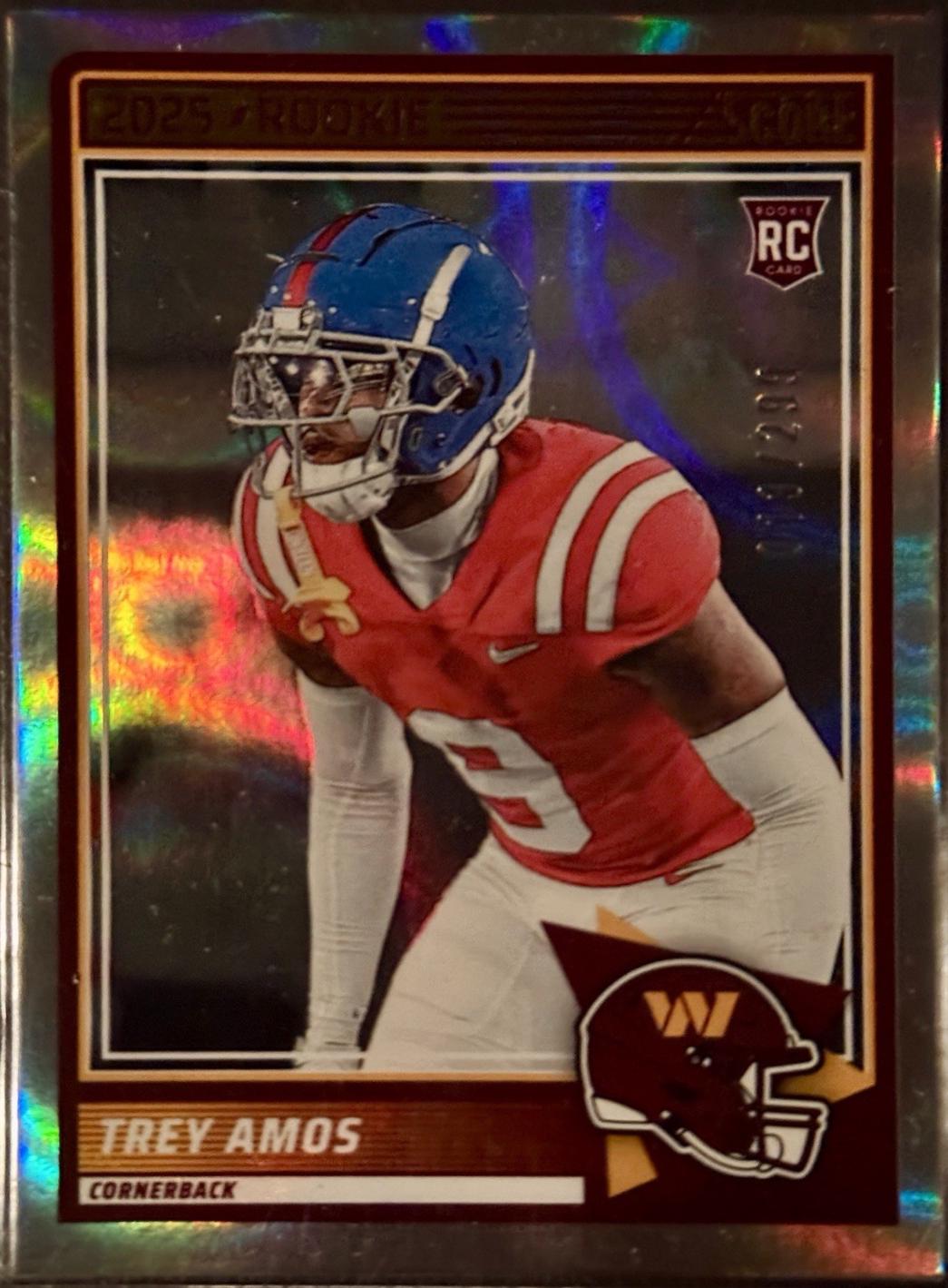Trey Amos [Circular] #92 Prices | 2025 Panini Score Rookie | Football Cards