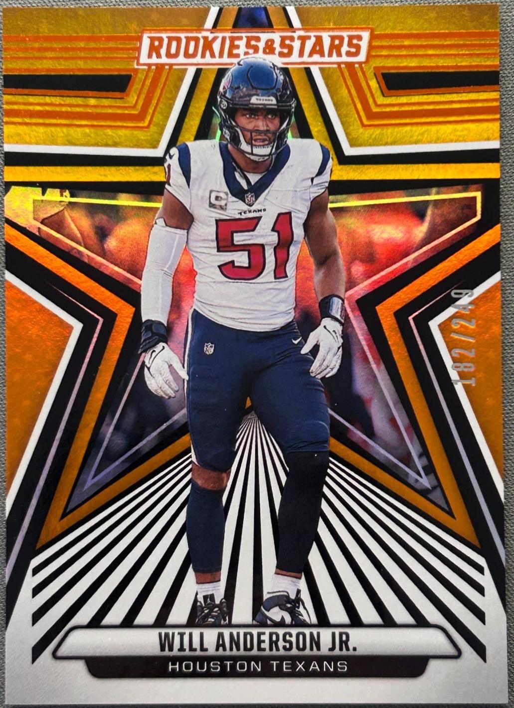 Will Anderson Jr. [Orange] #40 Prices | 2024 Panini Rookies & Stars ...