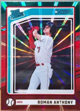 Roman Anthony [Red Green Laser] #122 Prices | 2024 Donruss | Baseball Cards