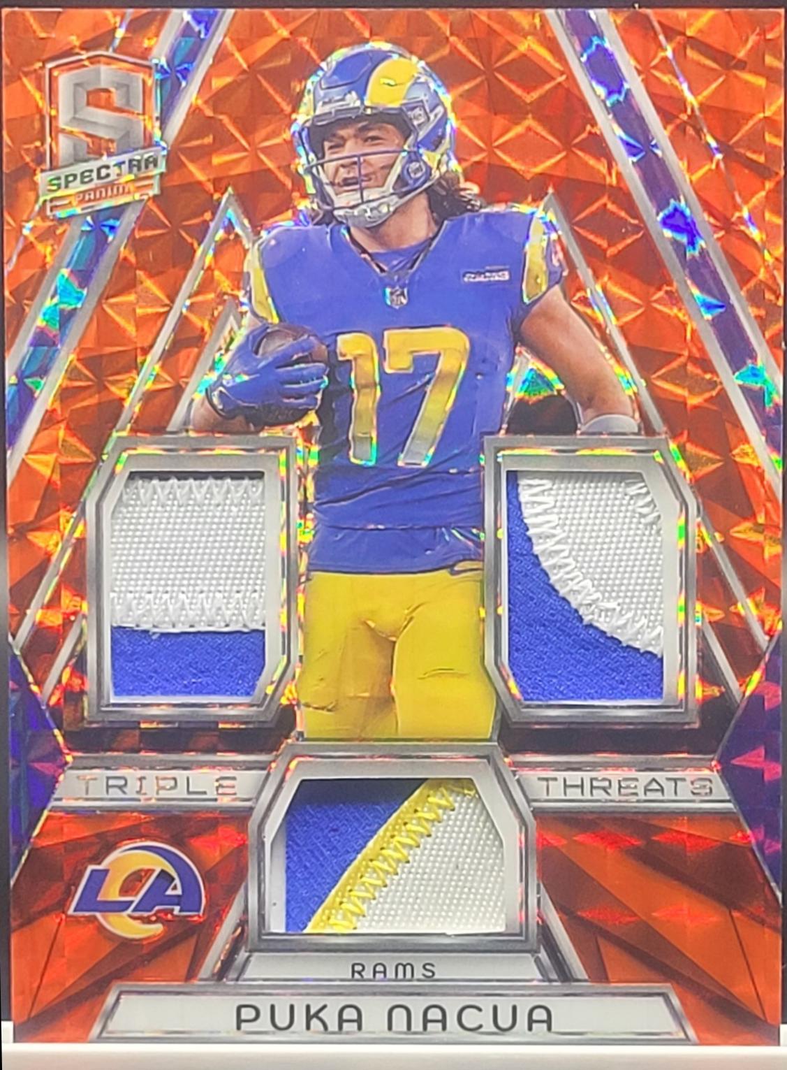 Puka Nacua [Orange Neon] #TT-PNA Prices | 2024 Panini Spectra Triple ...