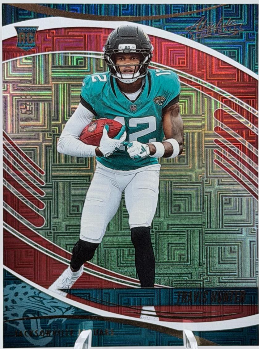 Travis Hunter [Red Squares] #186 Prices | 2025 Panini Absolute ...