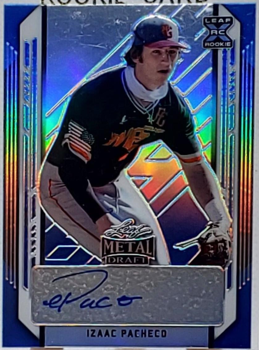Izaac Pacheco [Blue] #BA-IP1 Prices | 2021 Leaf Metal Draft Autograph ...