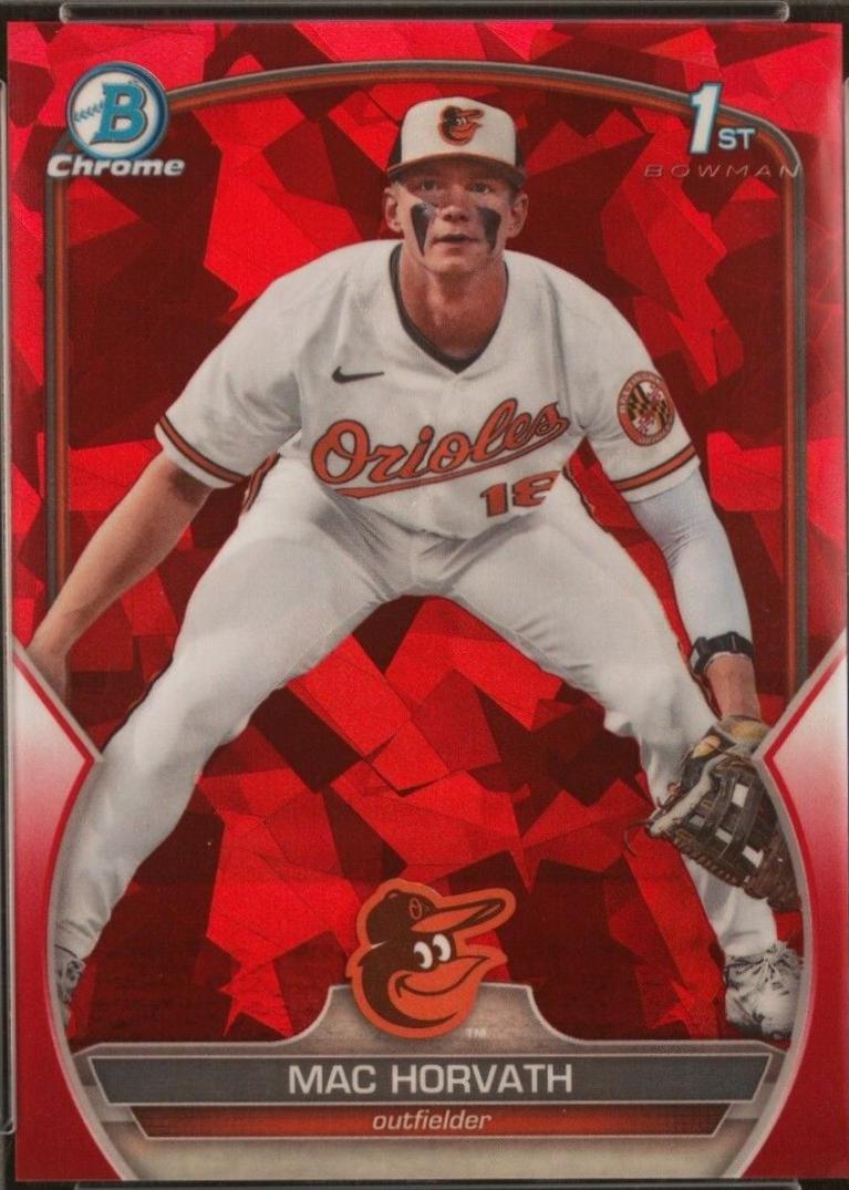 Mac Horvath [Red] #BDC-90 Prices | 2023 Bowman Draft Chrome Sapphire ...