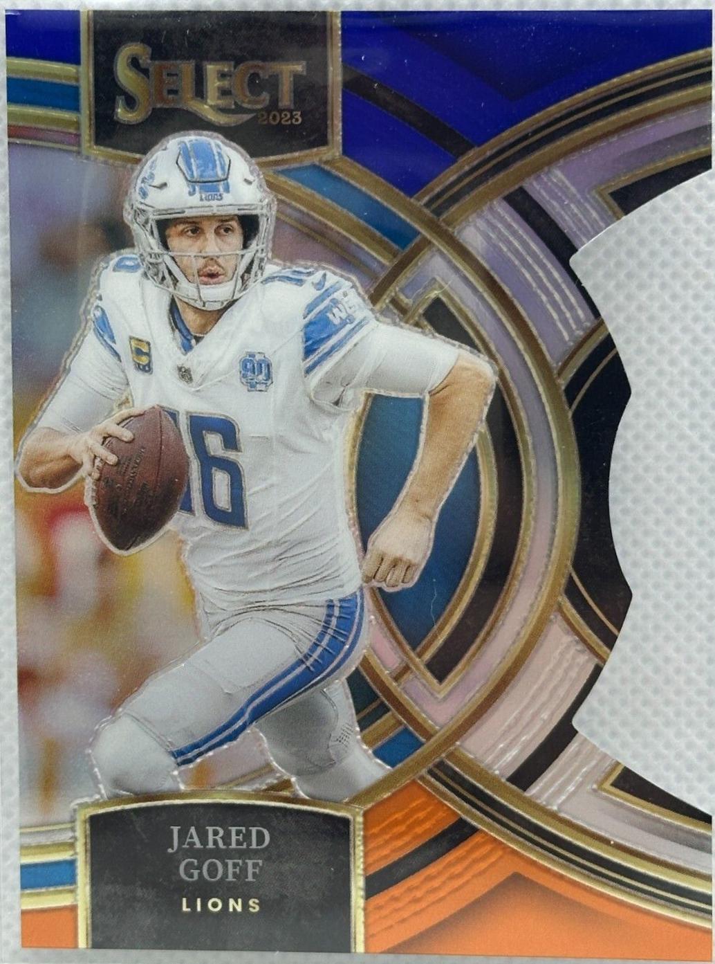 Jared Goff [Blue Orange Prizm Die-Cut] #178 Prices | 2023 Panini Select ...