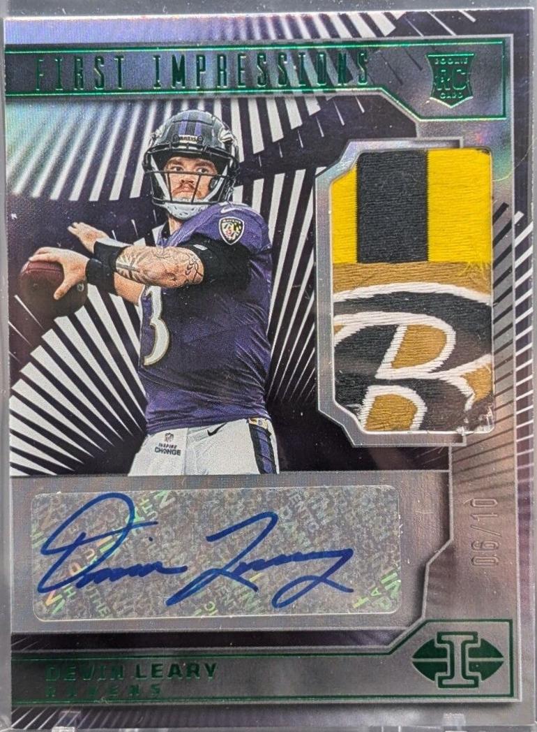 Devin Leary [Green First Impressions Autographed Memorabilia] #106 ...