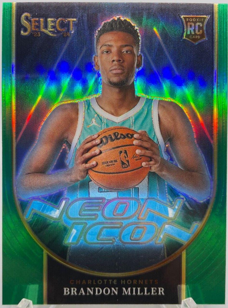 Brandon Miller [Green Prizm] #11 Prices | 2023 Panini Select Neon Icon ...
