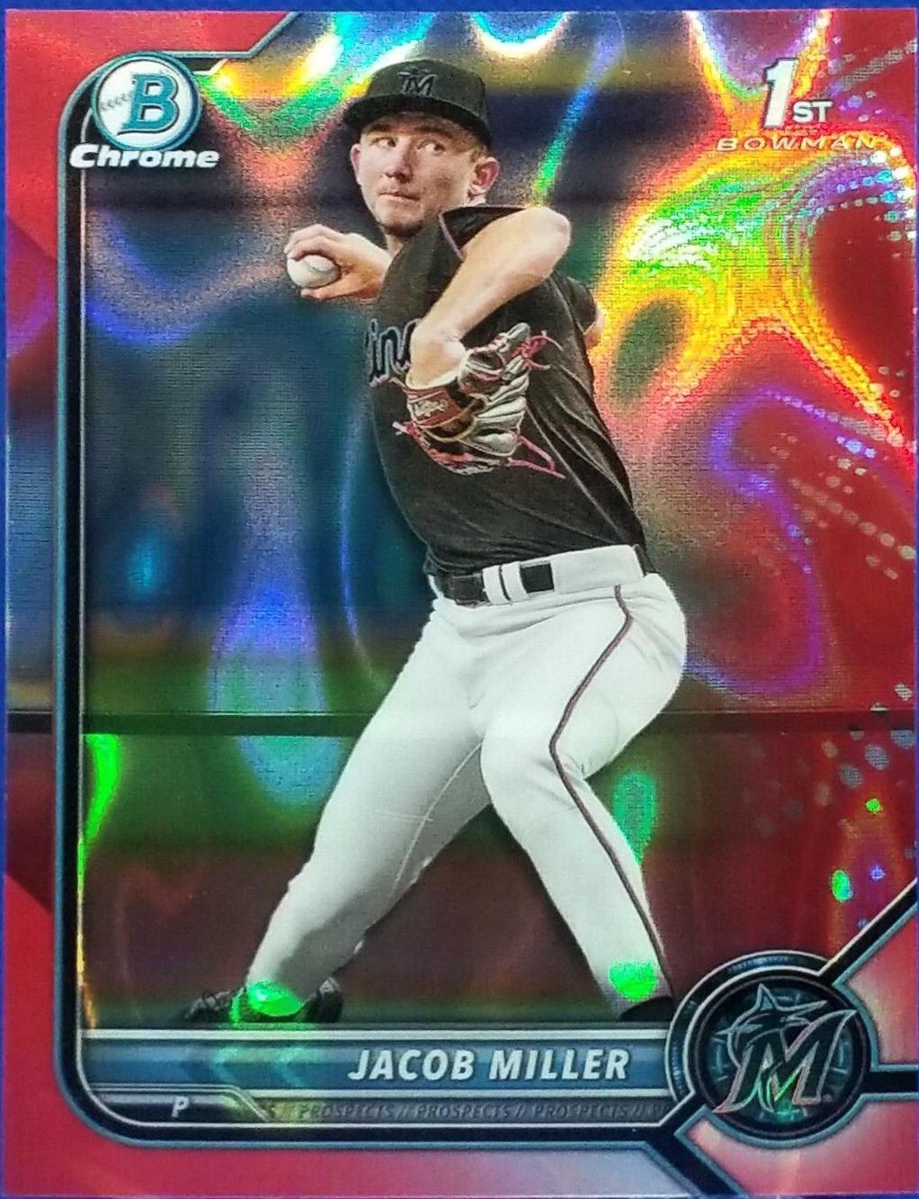 Jacob Miller [Red] #BDC-195 Prices | 2022 Bowman Draft Chrome ...