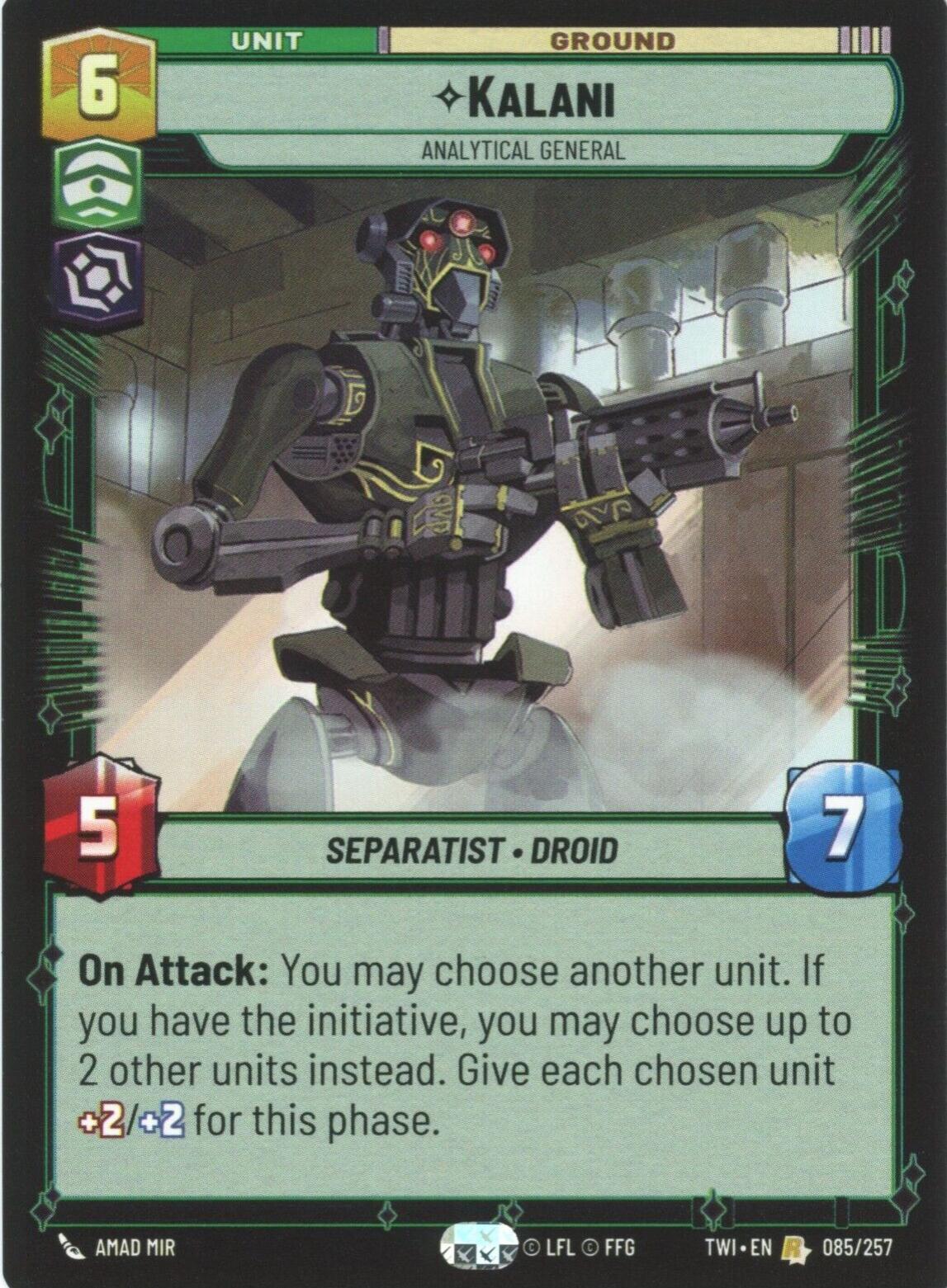 Kalani - Analytical General #85 Prices | Star Wars Unlimited: Twilight ...