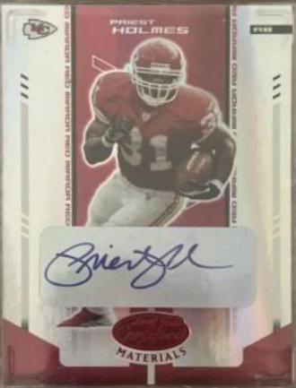 Priest Holmes [Mirror Red Autograph] #56 Prices | 2004 Leaf Certified ...