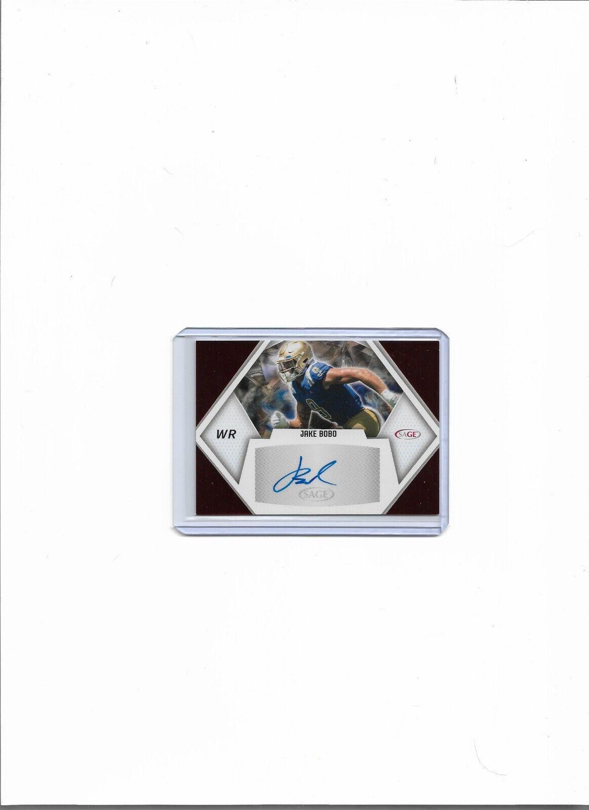 Jake Bobo [Red] #A-JB Prices | 2023 Sage Autographs | Football Cards