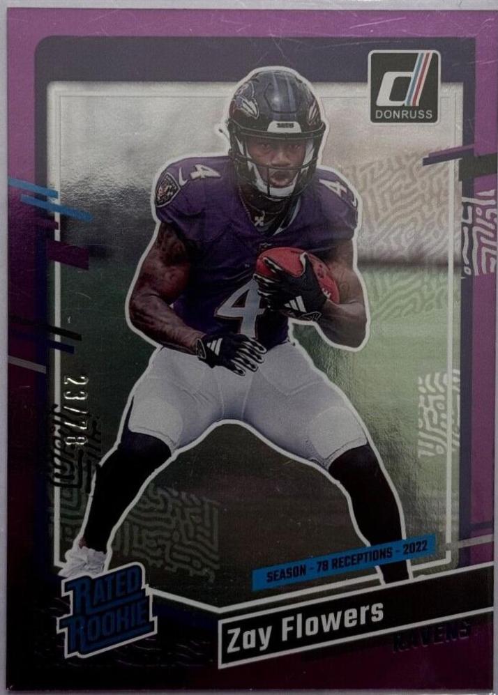 Zay Flowers [season Stat Line] 307 Prices 2023 Panini Donruss